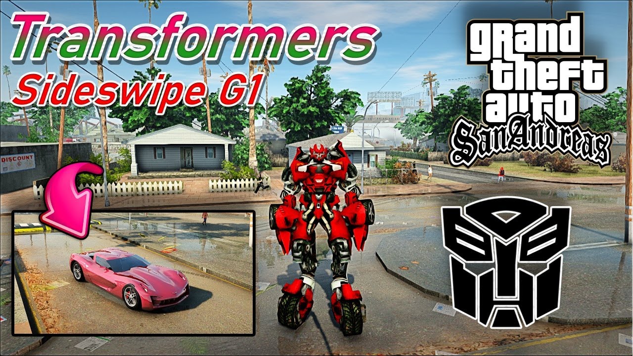 NOVO MOD TRANSFORMERS SIDESWIPE G1 PARA GTA SA REMASTERED 4k 60fps ...