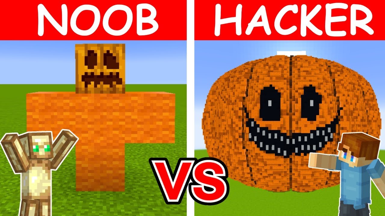 Noob vs Hacker: Jag Fuskade i Ett HALLOWEEN Build Battle (Minecraft ...
