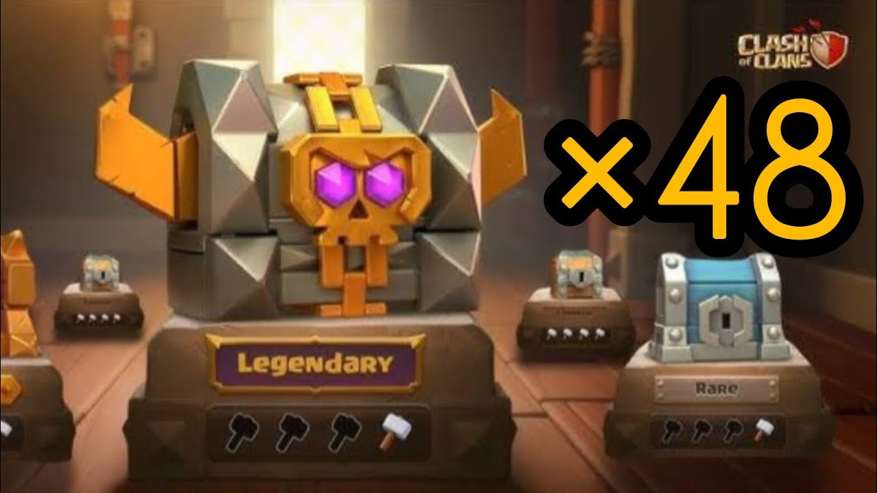 ||opening 48 chest||clash of clans||#coc #gaming #clashofclans #video ...