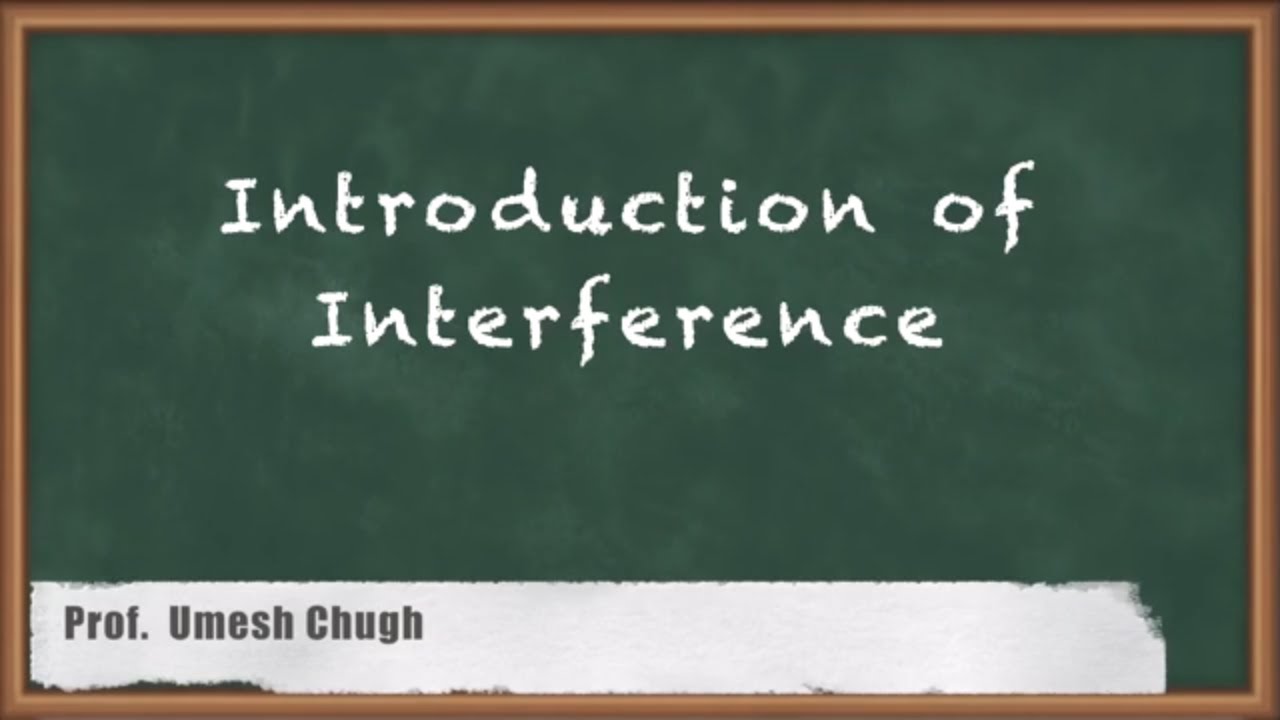 Introduction of Interference | Interference | GATE Optical ...