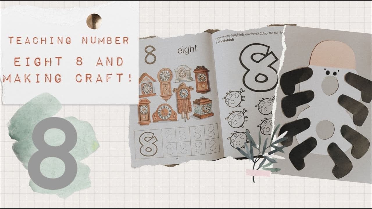 Teaching Number 8 and Making craft - YouTube