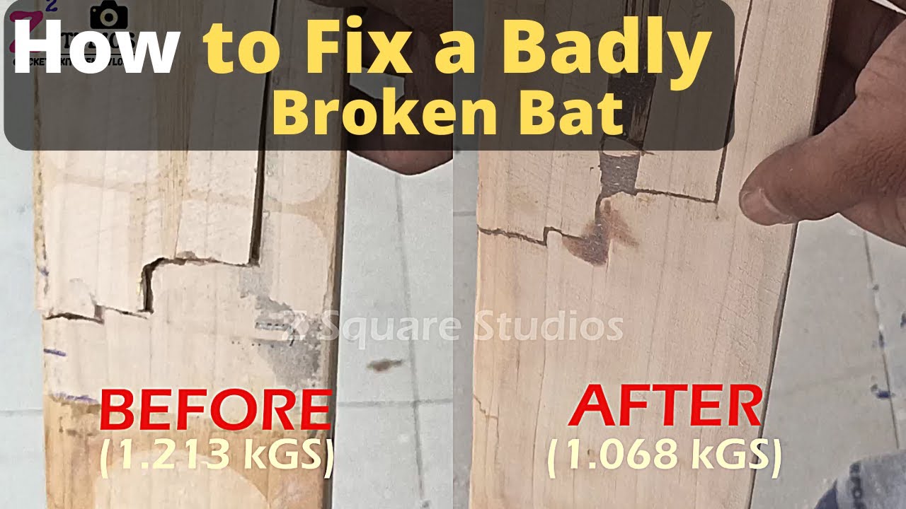 #howto repair a badly broken cricket bat at home #fixing badly broken ...