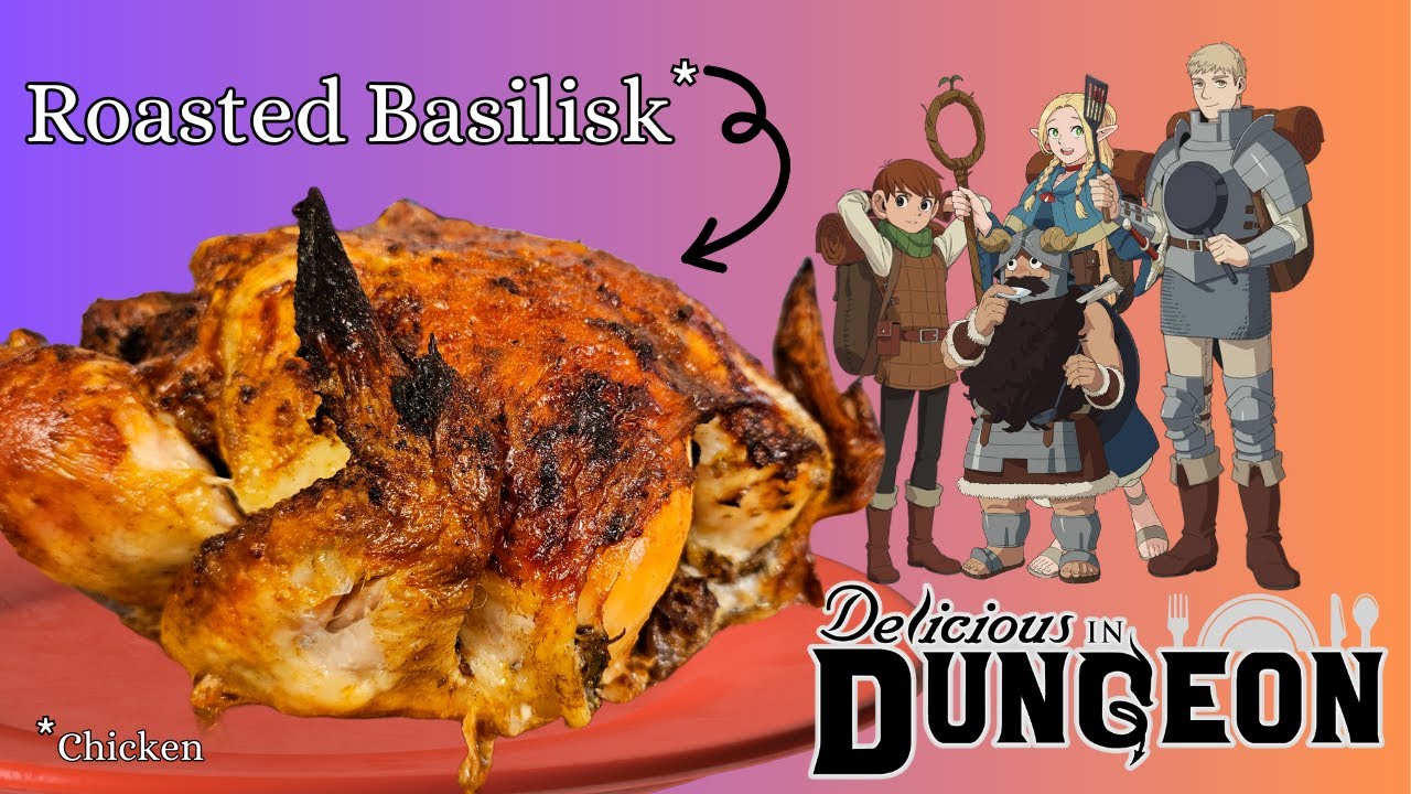 Dungeon Meshi Recipe - Roasted Basilisk! Super Easy, Delicious, and ...