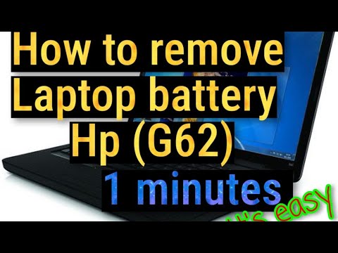 How to remove laptop battery.🔋/1 min / Hp G62 - YouTube