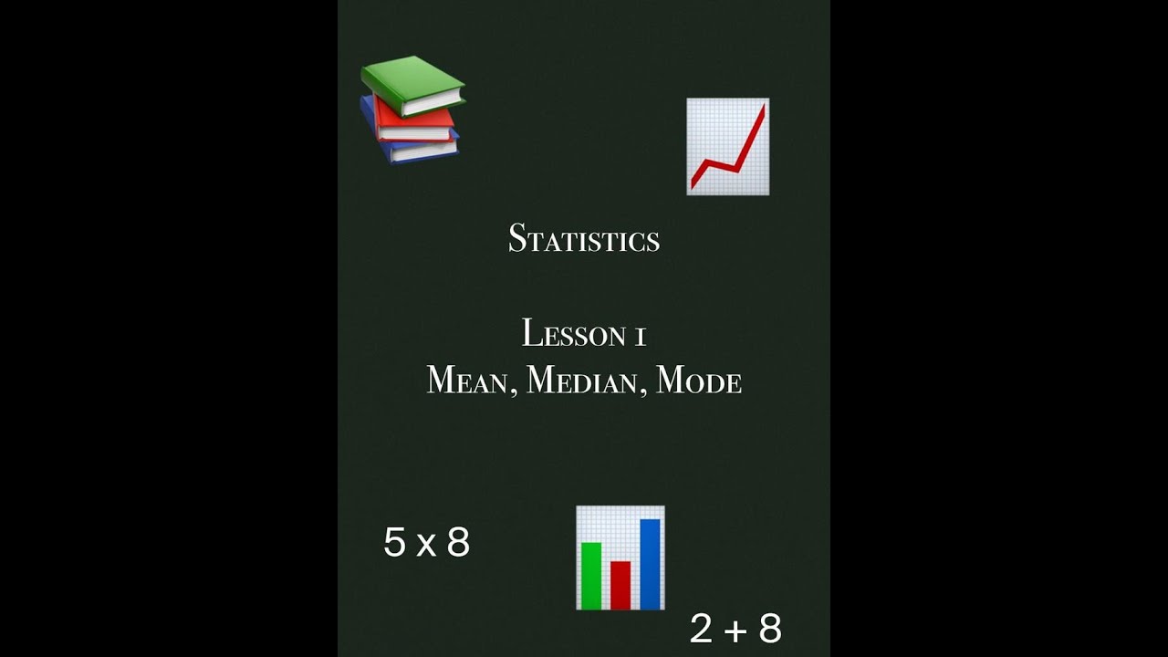 Statistics - Lesson 1 - Mean, Median & Mode - For Beginners - YouTube