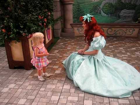 Hugging Princess Ariel (from The Little Mermaid) at Disneyland - YouTube