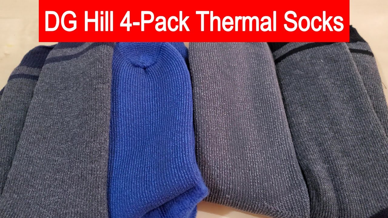 DG Hill 4pk Thermal Socks for Men and Women, Heated Winter Boot Socks, Insulated for Cold ...