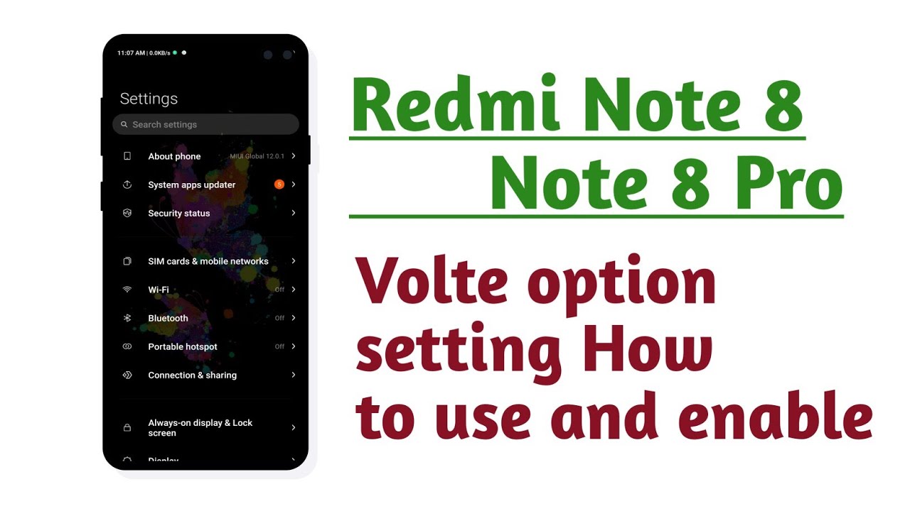 Redmi Note 8 , Note 8 Pro , Volte option setting How to use and enable ...