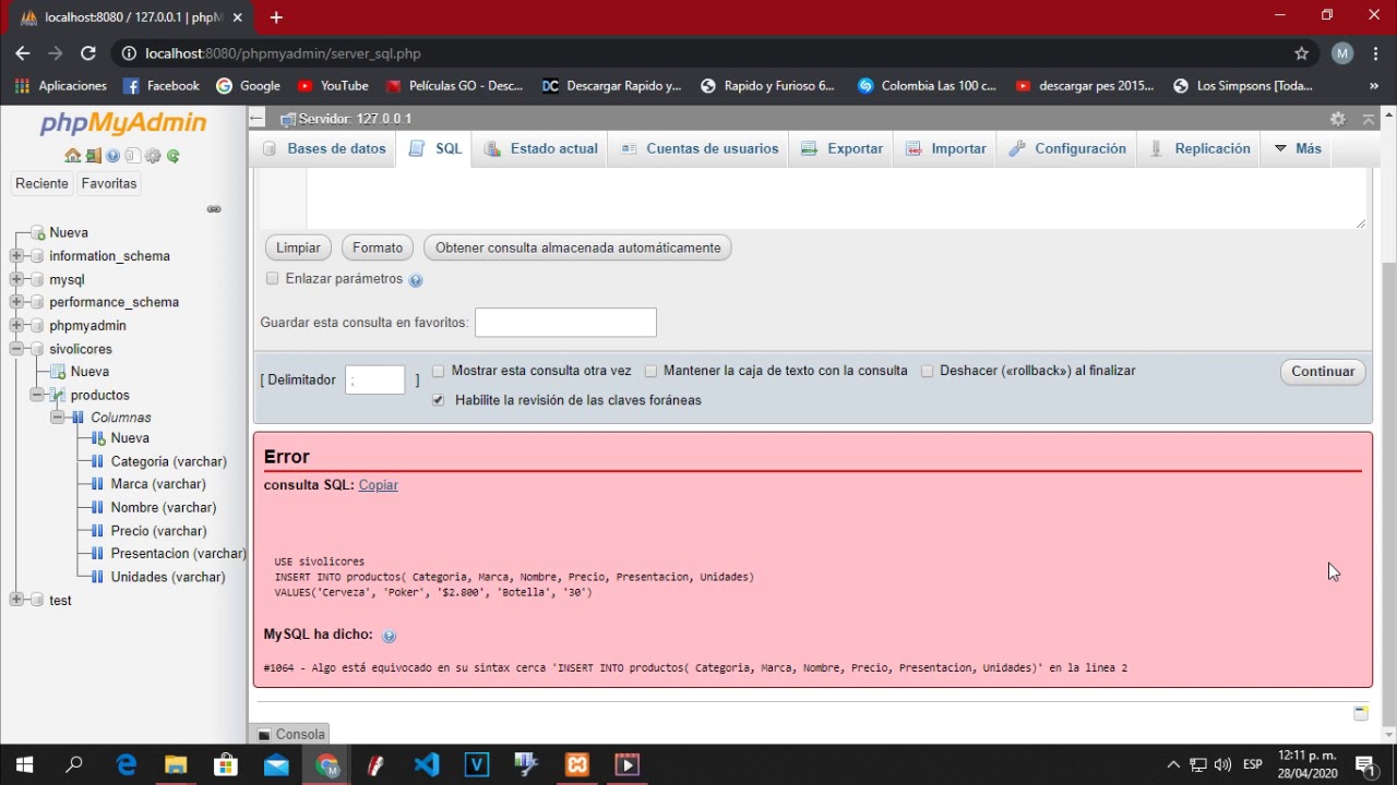 Crear Un Base De Datos, Una Tabla, Ingresar Datos Y Vincular Con Java ...