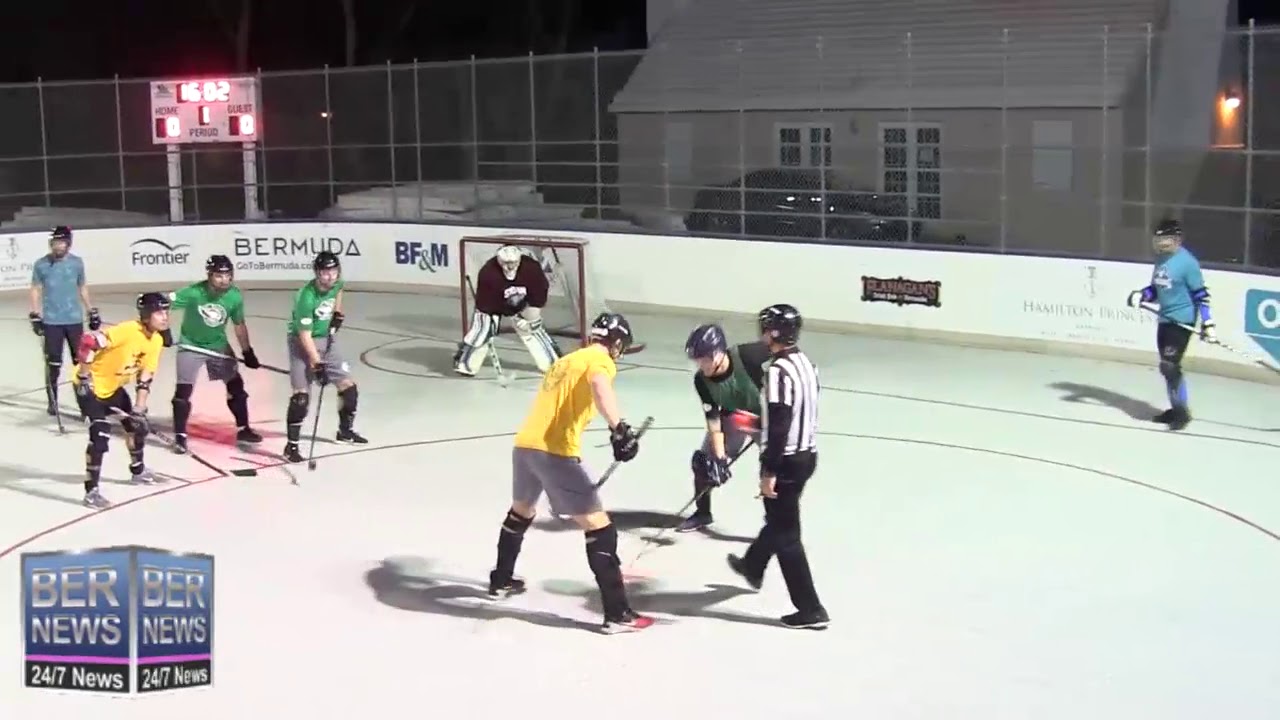 Bermuda Ball Hockey League Game, February 2020 - YouTube
