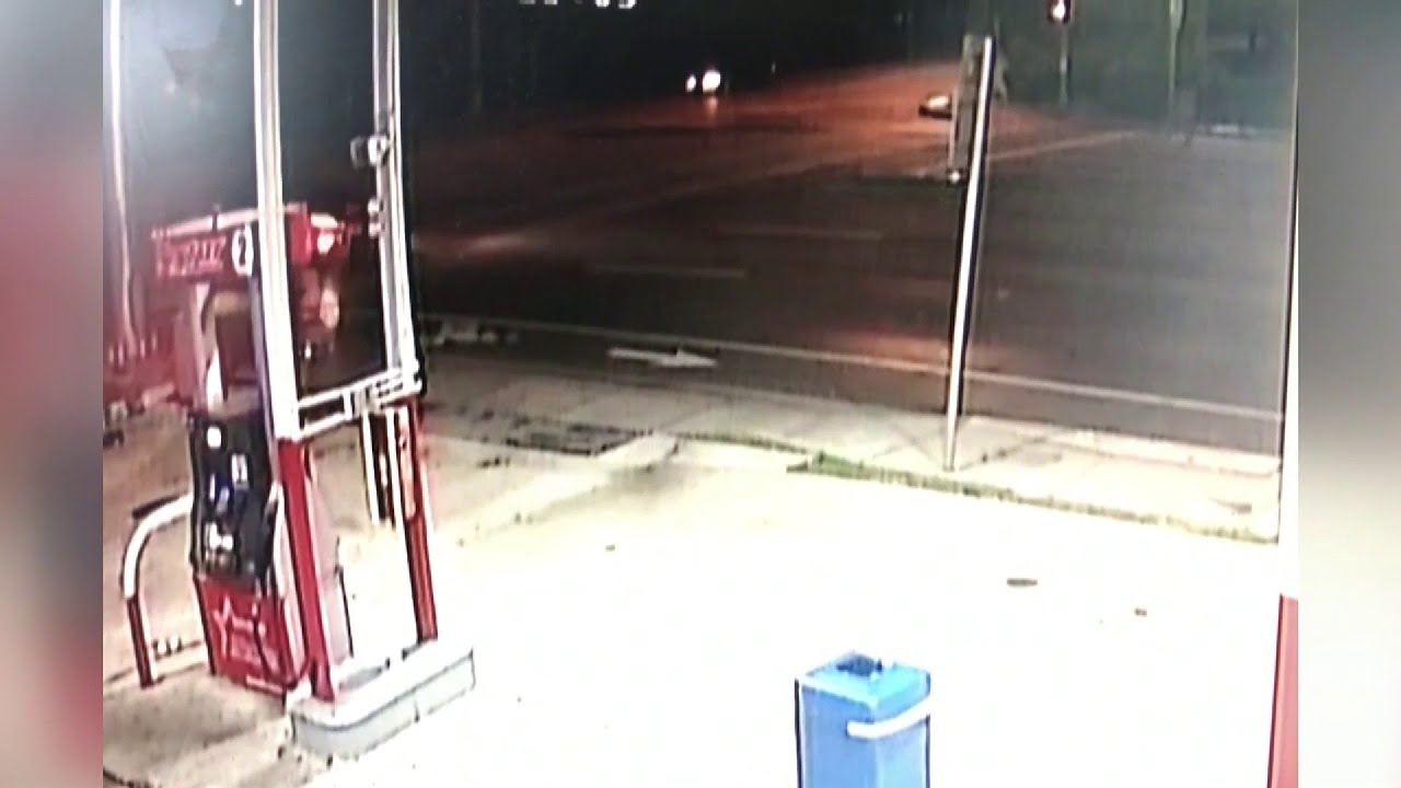 Surveillance footage shows fatal hit-and-run crash - YouTube
