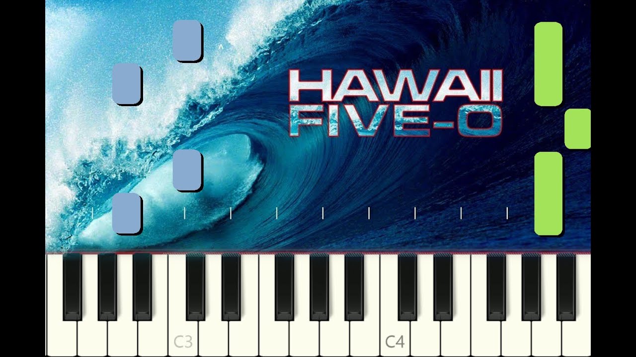 piano tutorial "HAWAII FIVE 5-0" opening, with free sheet music (pdf ...