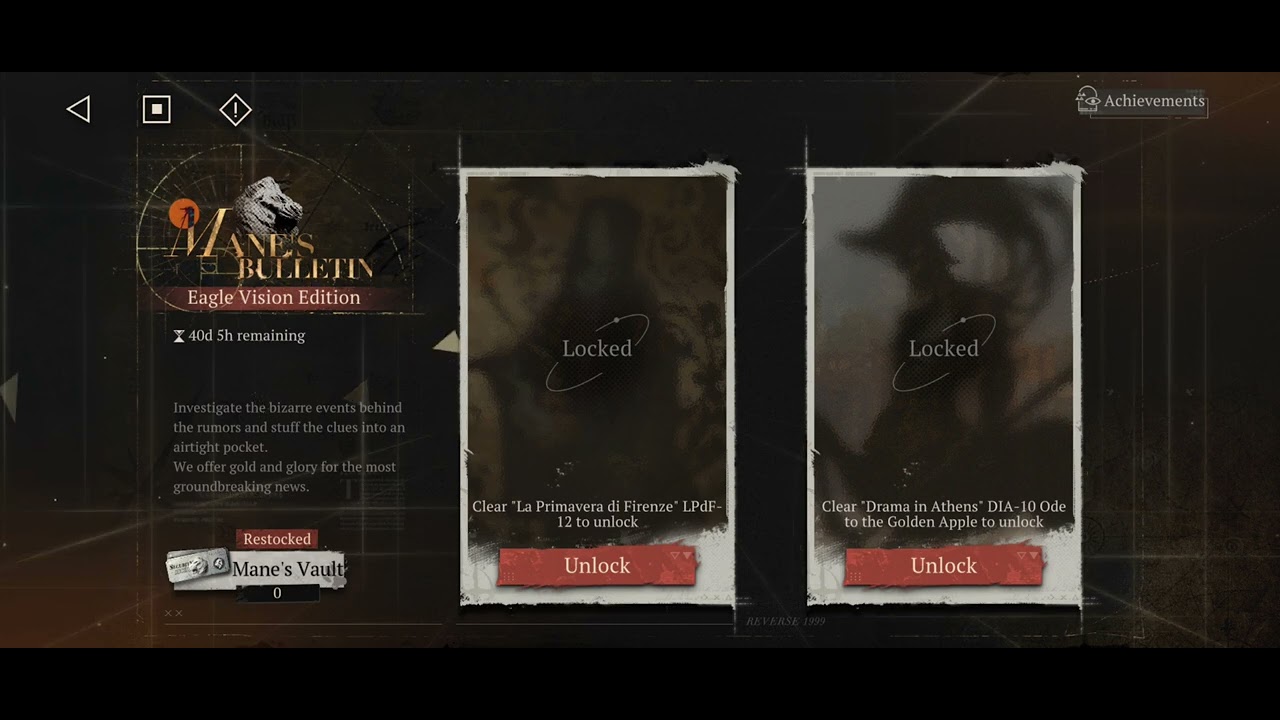 Reverse: 1999 OST - 'Mane's Bulletin Eagle Vision Assassin's Creed Collaboration' Music ...