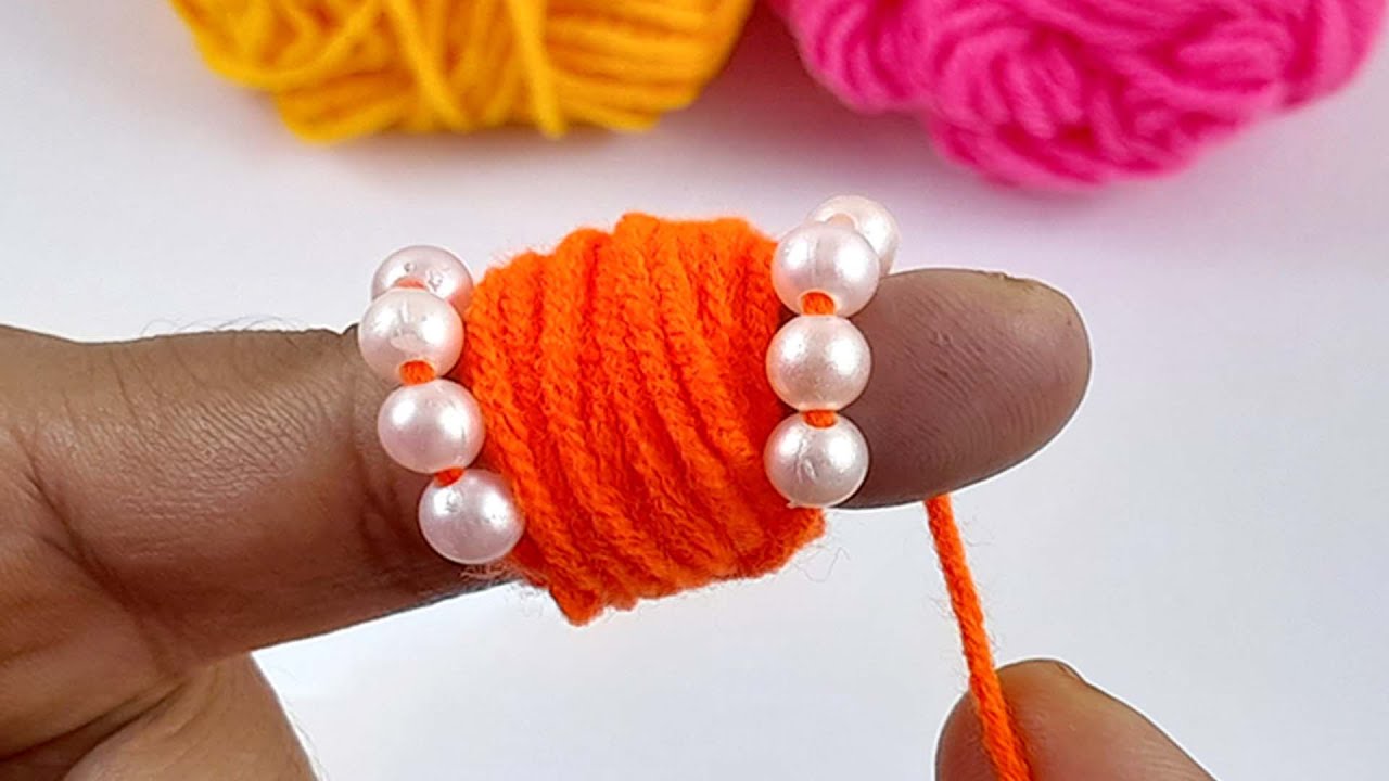 Superb Woolen Flower Making Trick with Finger - Beautiful Flower Design ...