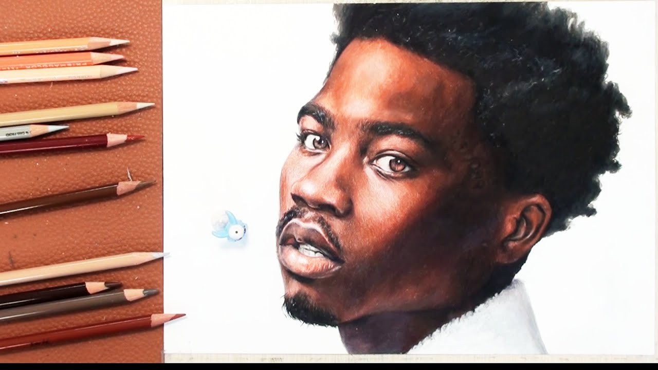 Roddy ricch colored pencils drawing I misooltv 미술티비 with 홍대 블루닷미술학원 ...