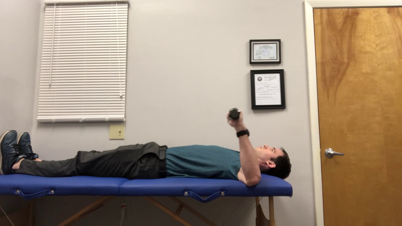 Supine Abducted Shoulder External Rotation - YouTube