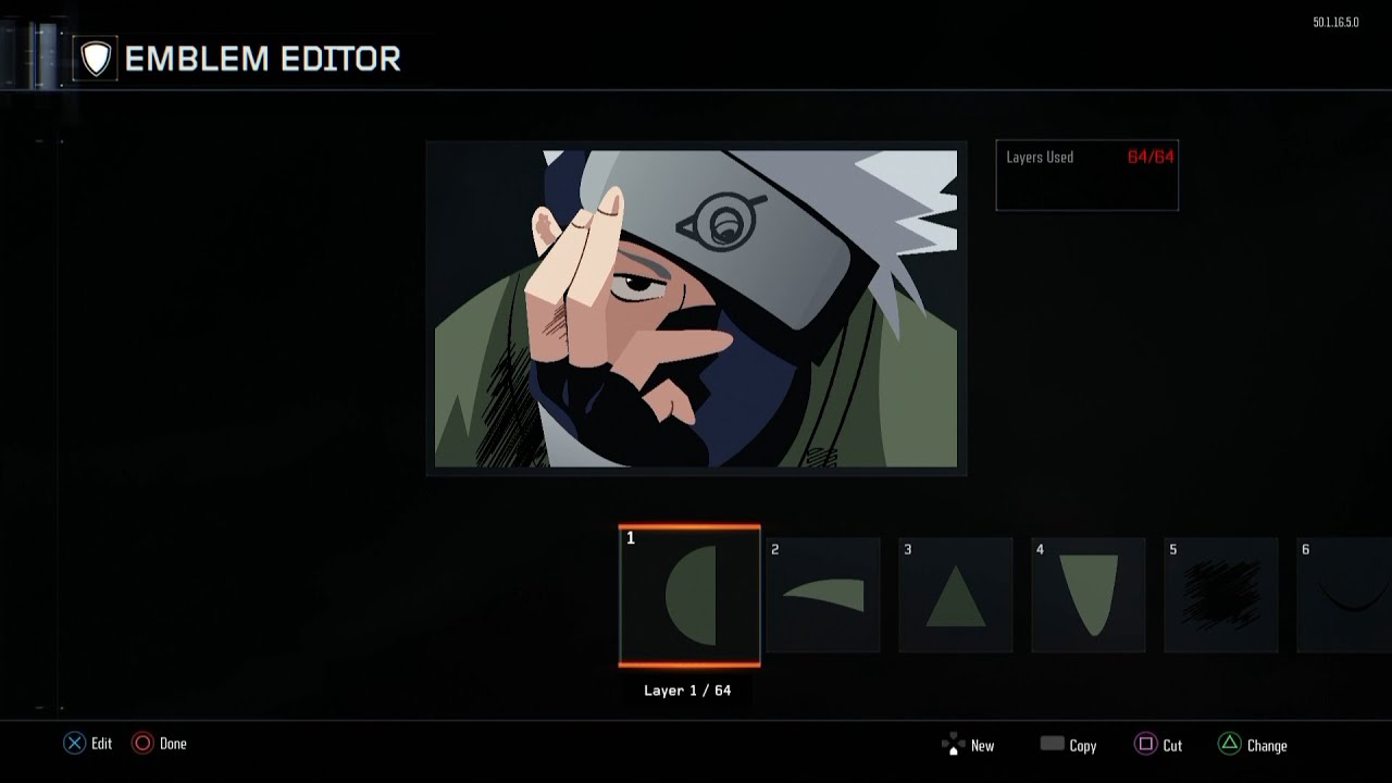 BO3 Naruto Kakashi emblem - YouTube
