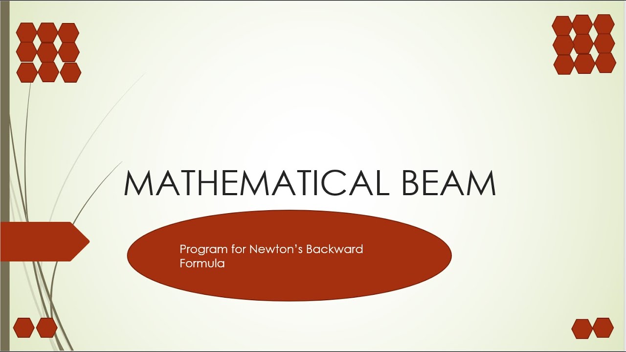 C Program for Newton's Backward Formula - YouTube