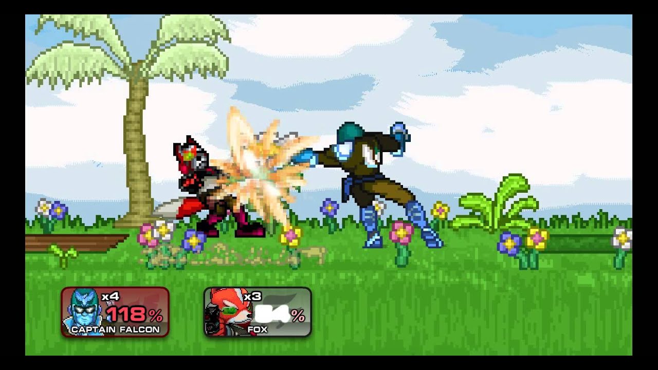 Super_smash flash v.09 captain falcoon vs fox - YouTube