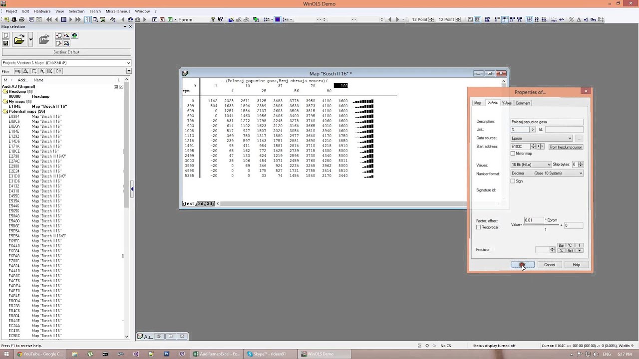 ECU Remap 2 - Pronalazenje Driver's Wish (DW) Mape - YouTube
