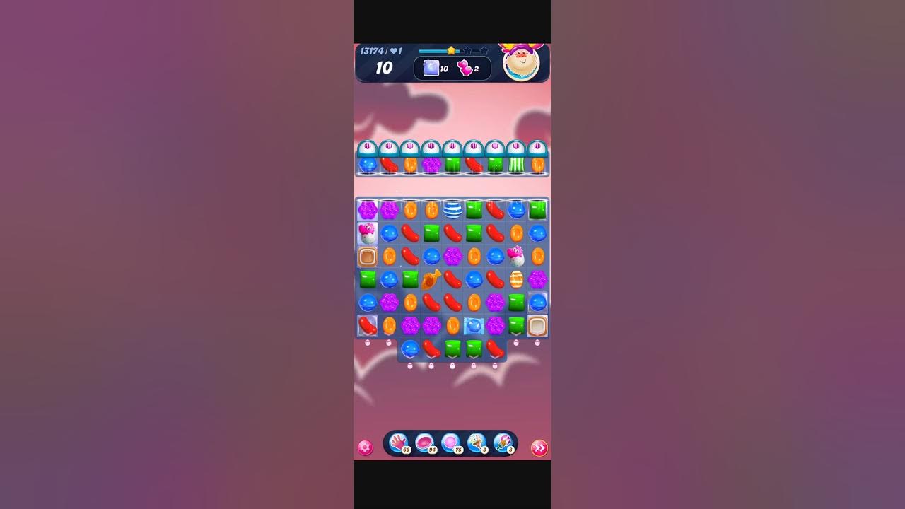 Beating Candy Crush Saga Levels Gameplay: Crushing Level 13174 - YouTube