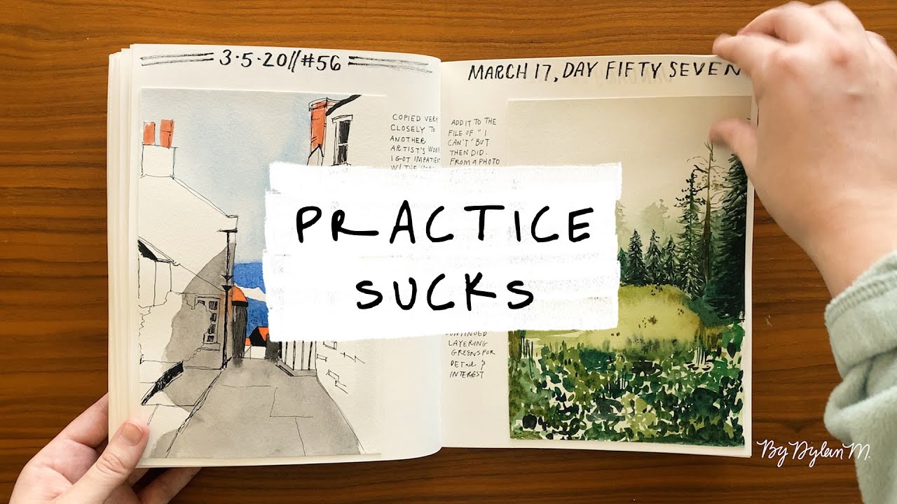 Sketchbook Tour: Making a Watercolor Practice Sketchbook - YouTube