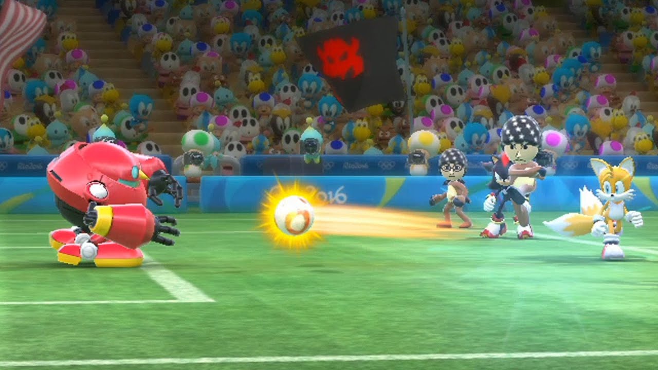 Olympic Games 2016 Football Team Mii Donkey Kong vs Team Tails ...