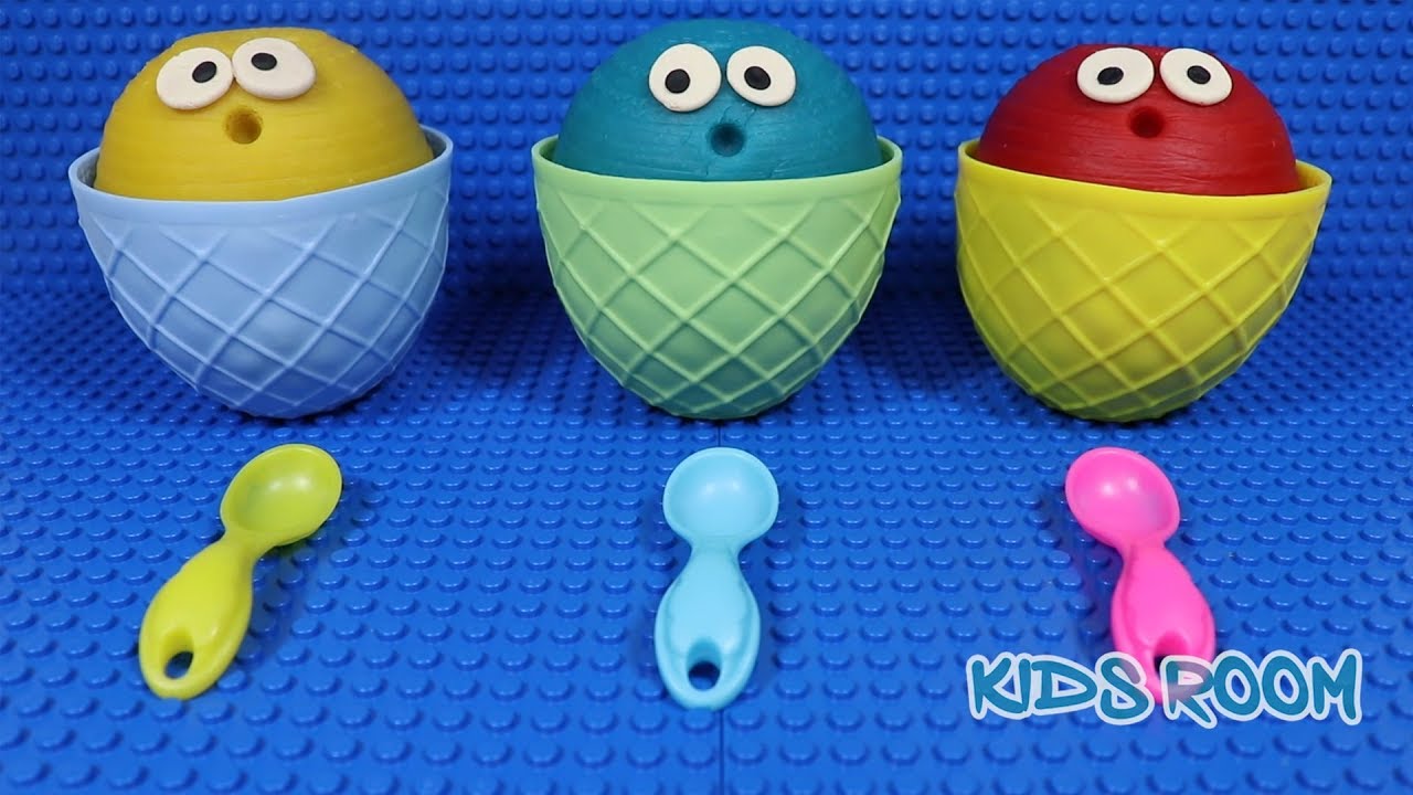 3 Colors Play Doh Ice Cream Cups PJ Masks Chupa Chups Surprise Toys LOL ...