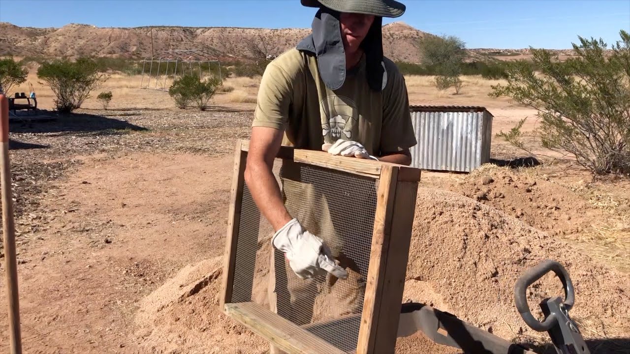 Sifting Dirt for Earthen Plaster - YouTube
