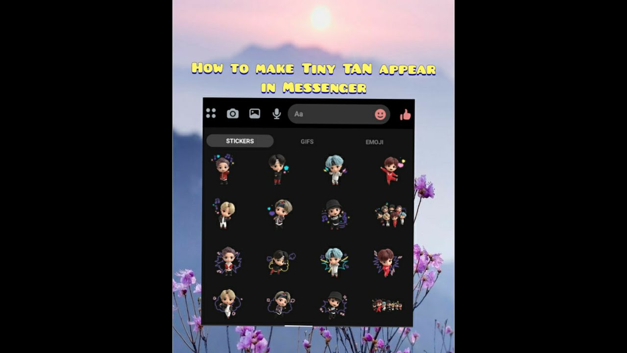 How to make Tiny Tan sticker apppear in Messenger - YouTube