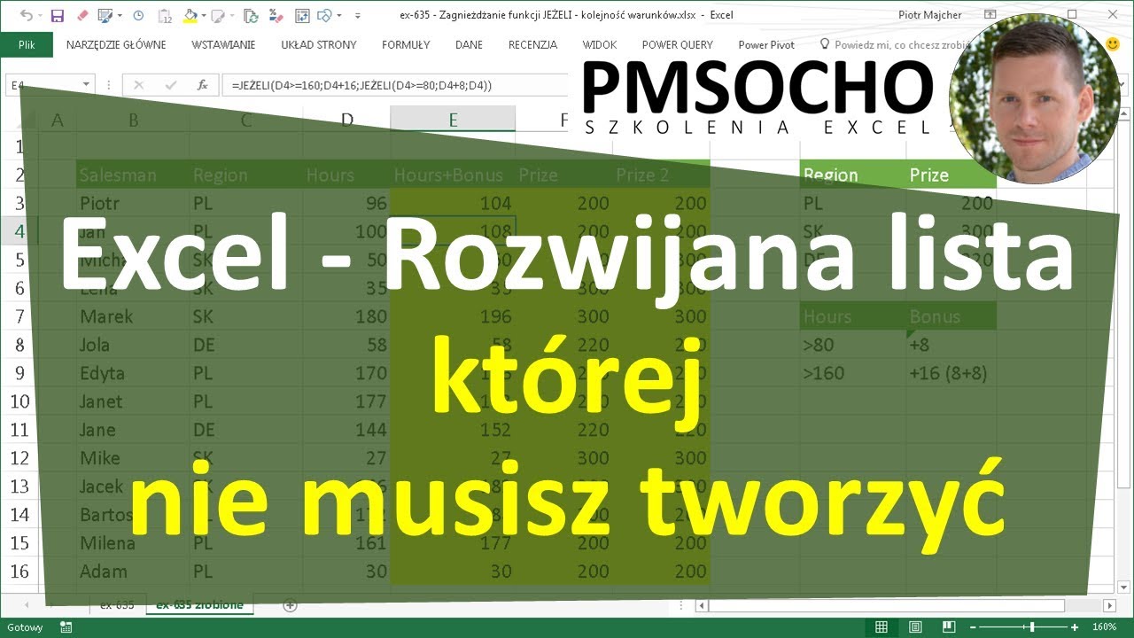 Excel - Rozwijana lista której nie musisz tworzyć [odc.783] - YouTube