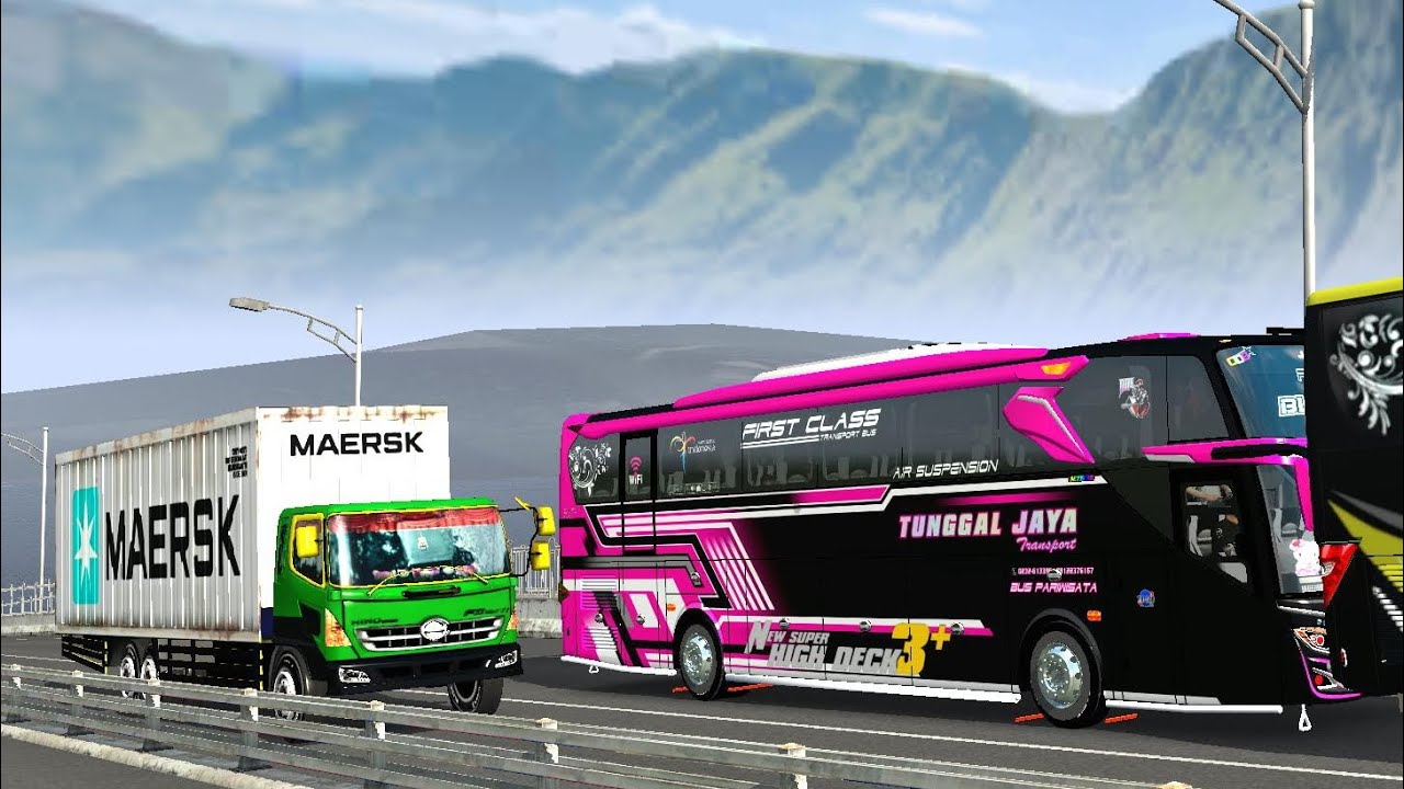 telolet basuri viral | bus black pink tunggal jaya antar pariwisata ...