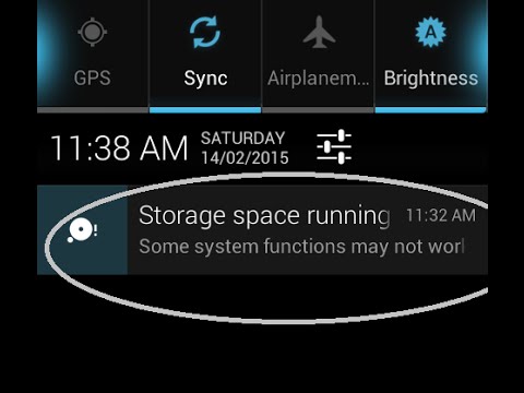 How to fix system storage running out of space error in android? - YouTube