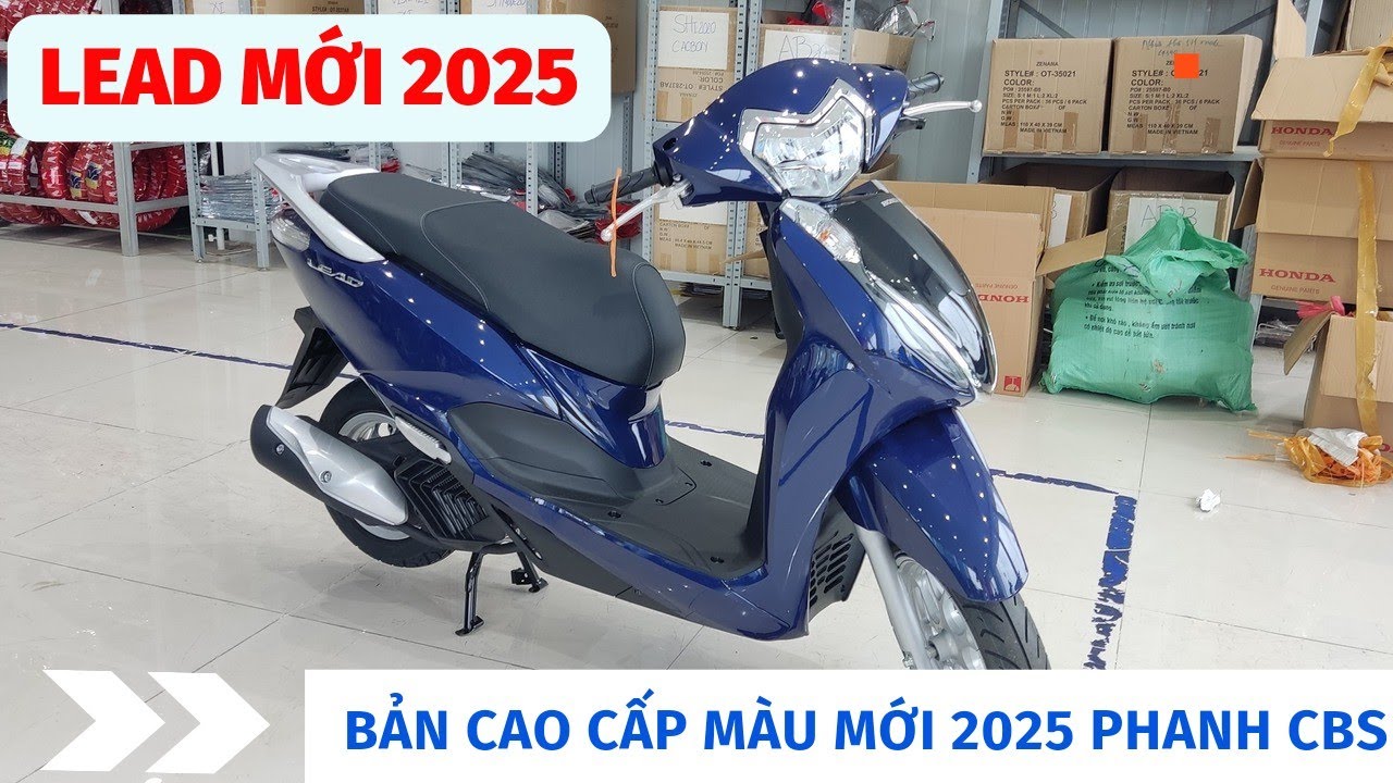 Lead 2025 bản cao cấp màu xanh. review chi tiết Lead mới 2025 bản phanh ...