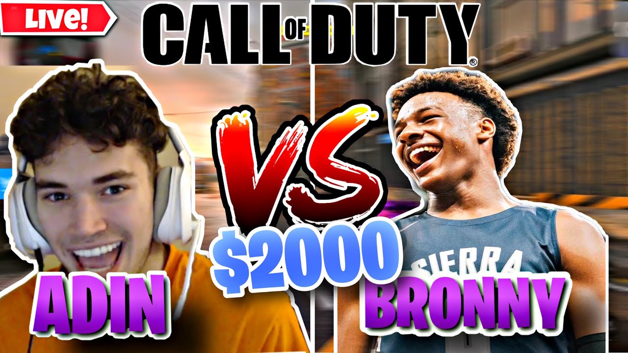 Adin Ross CHALLENGES Bronny James To A $2000 Wager!😳(Call Of Duty ...