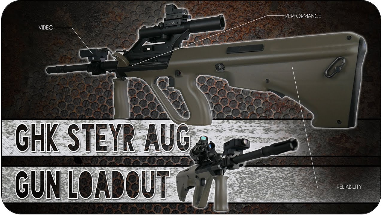 Airsoft Loadout ENG - GHK Steyr AUG GBBR Gun Loadout 360° Full Setup ...