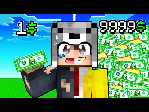 1$ EVSİZ HAYAT VS 9999$ MİLYONER HAYAT 😱 - Minecraft
