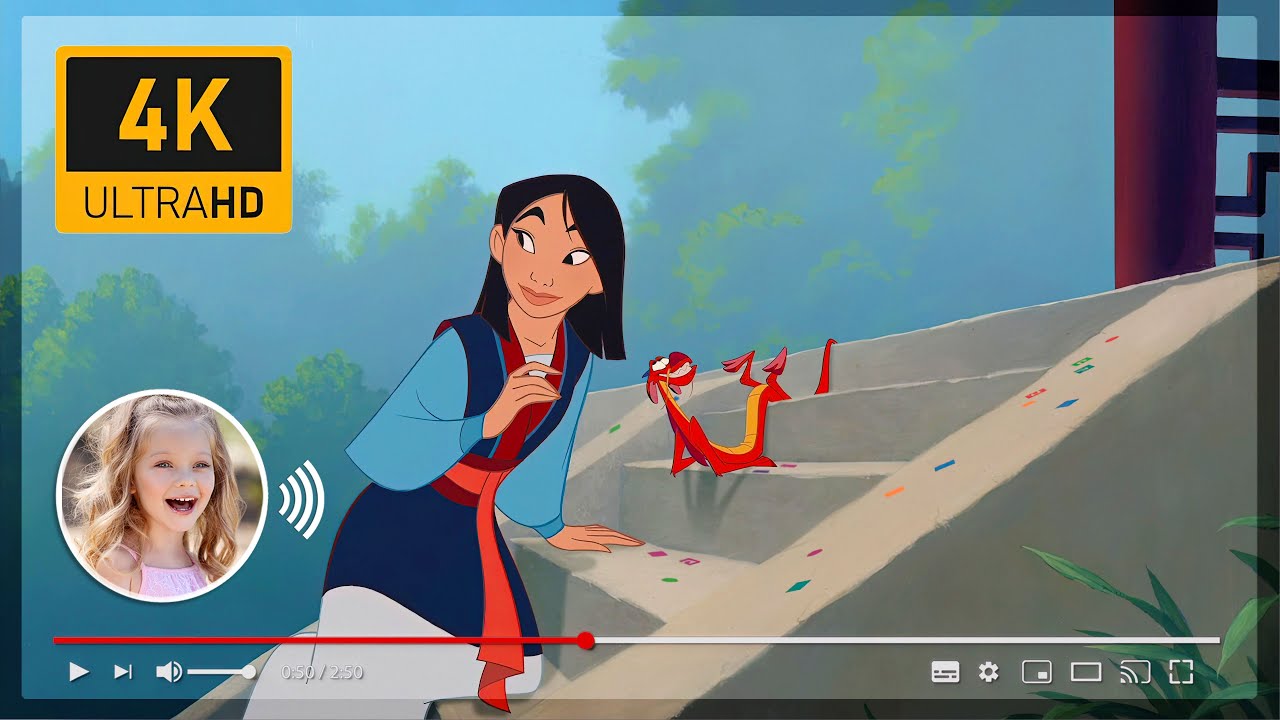 Mulan - True 4K-UHD Remastered Flipbook Animation US(T) 1998 - YouTube