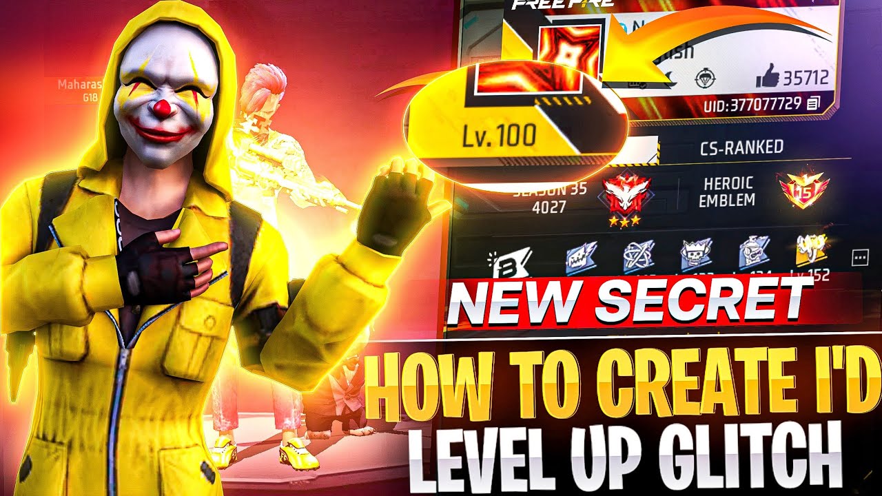 I'D LEVEL UP GLITCH KAISE BANAYE | NEW I'D LEVEL UP CODE | HOW TO CREATE I'D LEVEL UP GLITCH IN ...