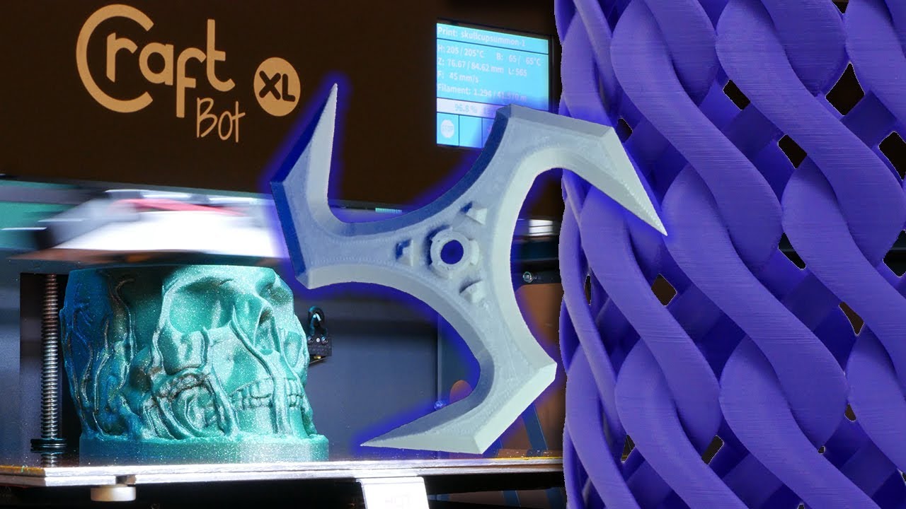 Crazy 3D Prints! TimeLapse episode 16 (CraftBot XL edition) - YouTube