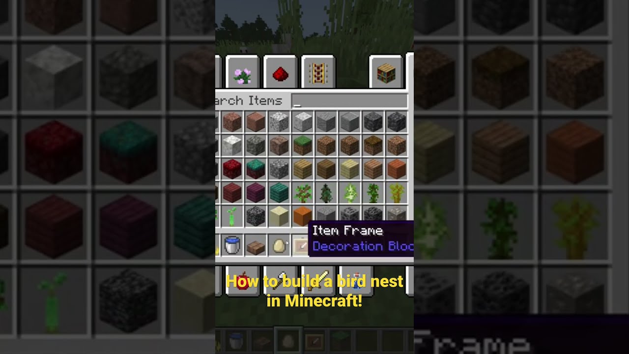 How To Build A Bird Nest In Minecraft YouTube How To Build A Bird Nest In Minecraft YouTube