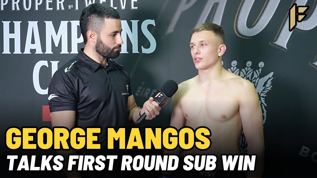 GEORGE MANGOS TALKS FIRST ROUND SUBMISSION AT ETERNAL 79 - YouTube