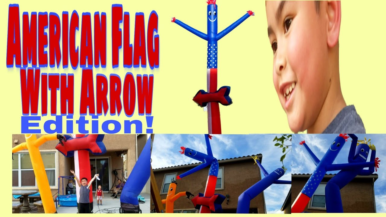 UNBOXING NEW WACKY WAVING INFLATABLE AIR TUBE MAN AMERICAN FLAG - YouTube