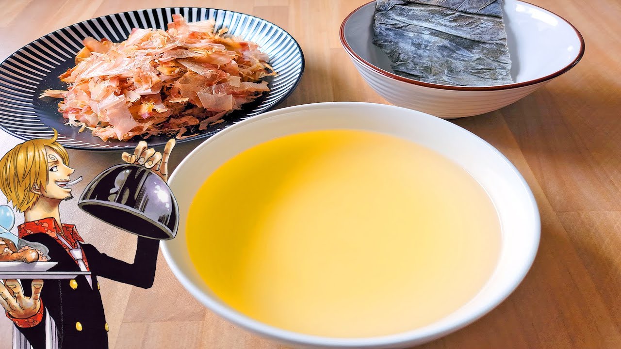 Made Sanji's BEST DASHI from the One Piece Cookbook - YouTube