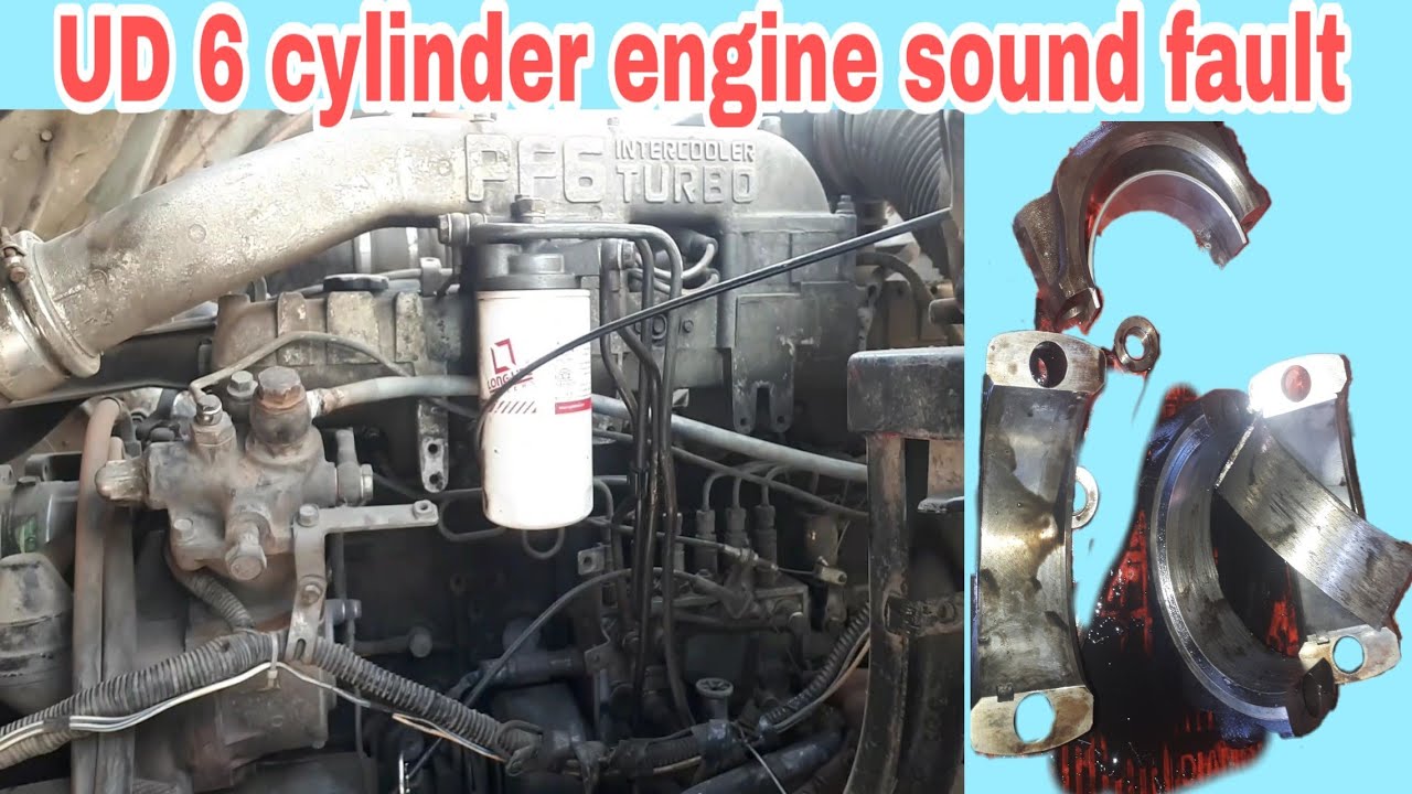 UD Nissan CD truck 6 cylinder engine pF sound fault open - YouTube