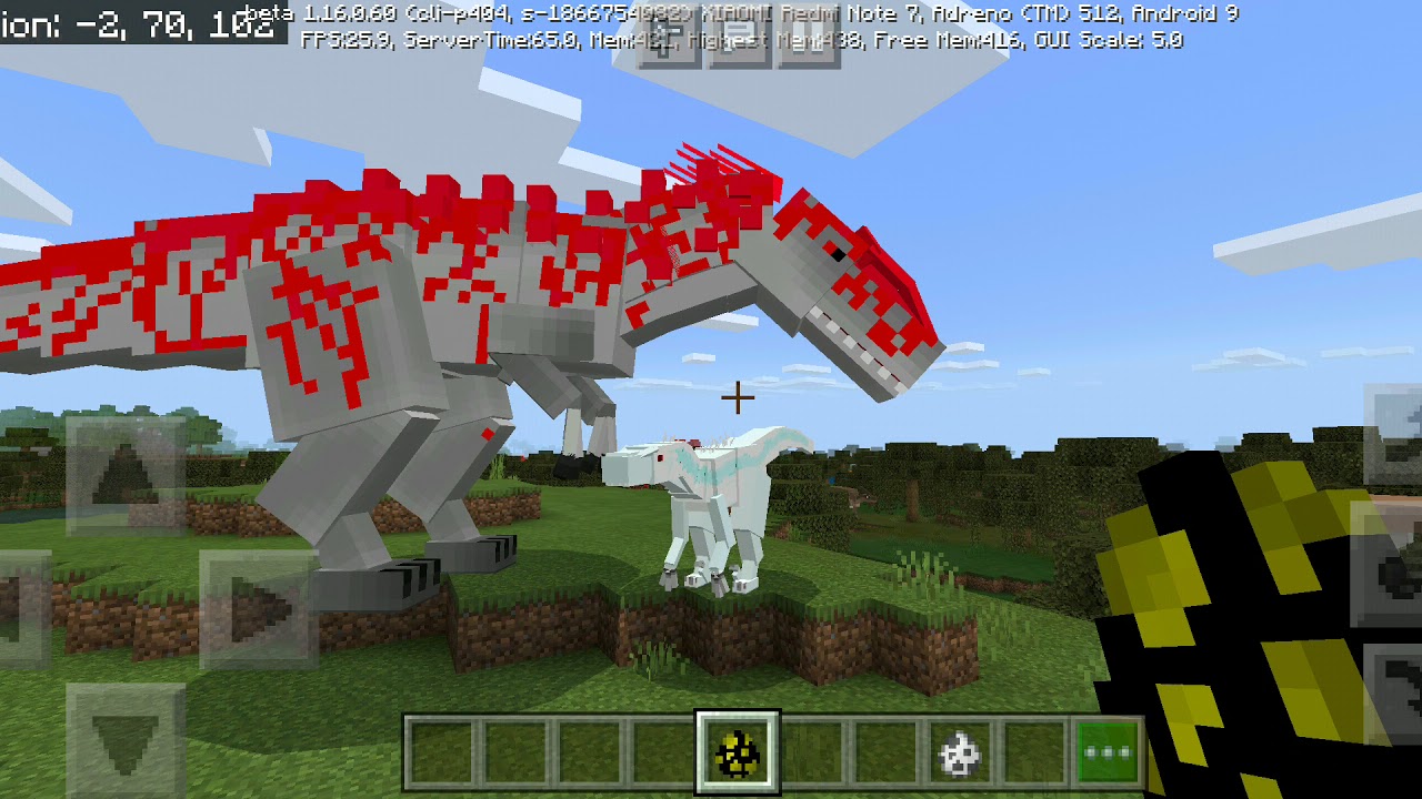 Minecraft[]Albino Indoraptor&Hybrid Indominus - YouTube