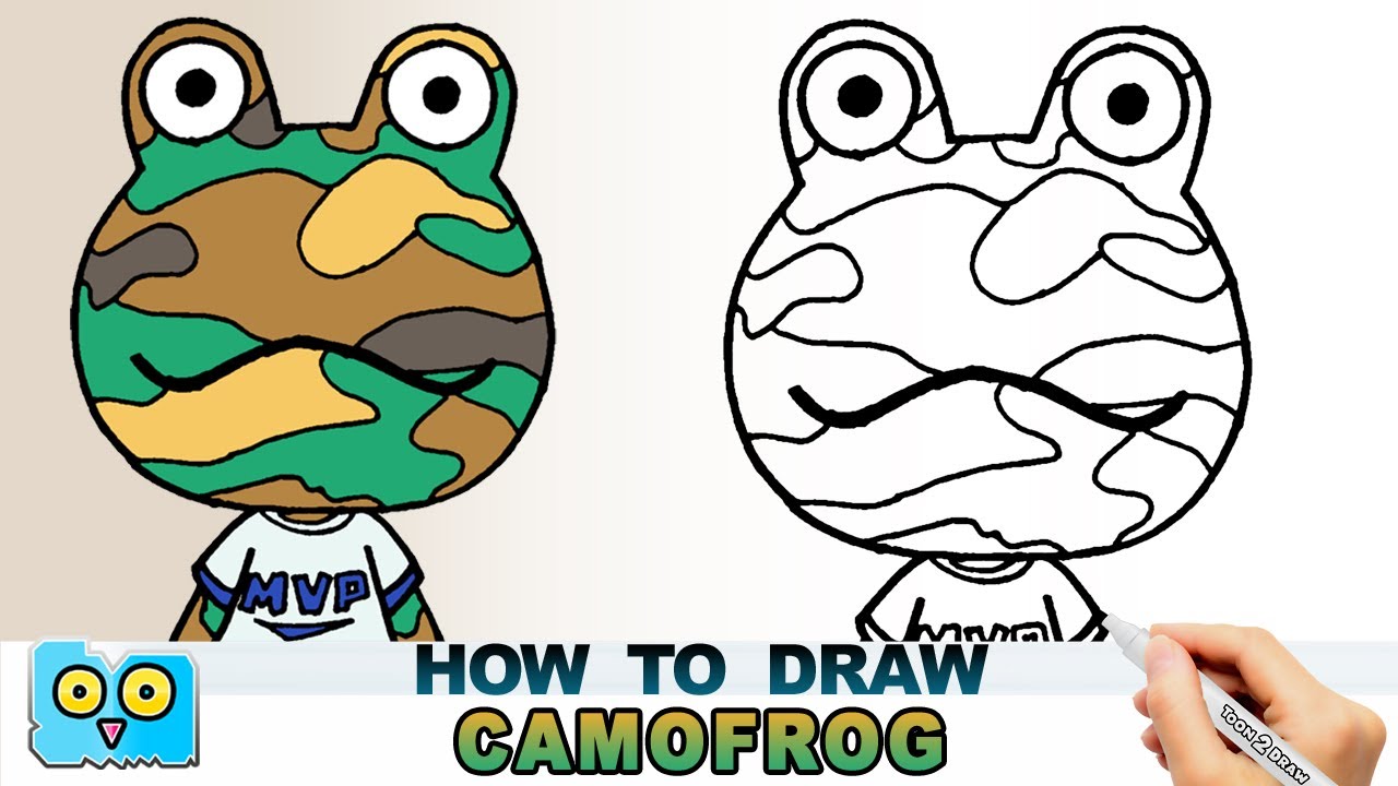 How to Draw Camofrog Animal Crossing - YouTube