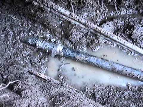 Water System Repair Locate and Repair Pipe Splice - YouTube