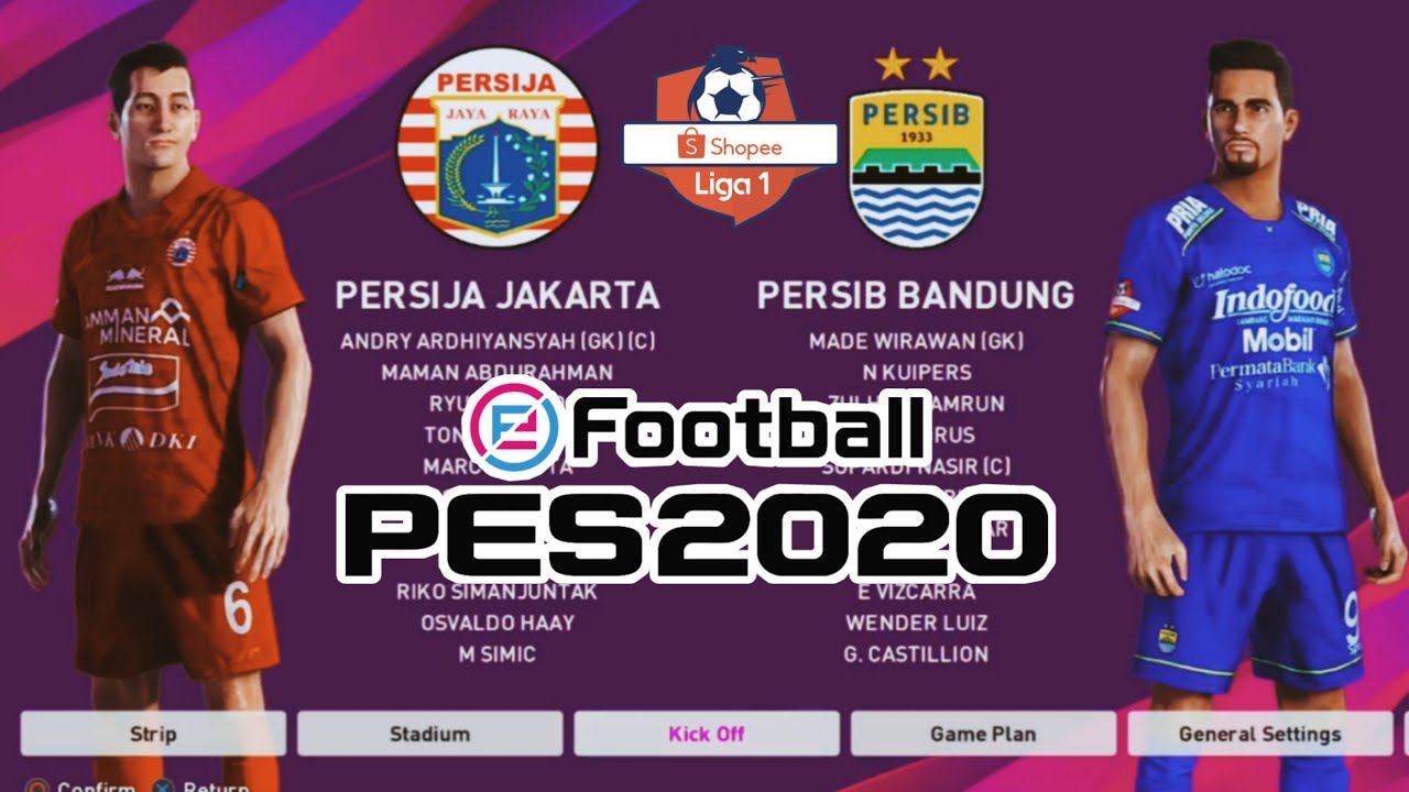PERSIJA vs PERSIB - Nyobain Shopee Liga 1 PES 2020 - PS4 - YouTube