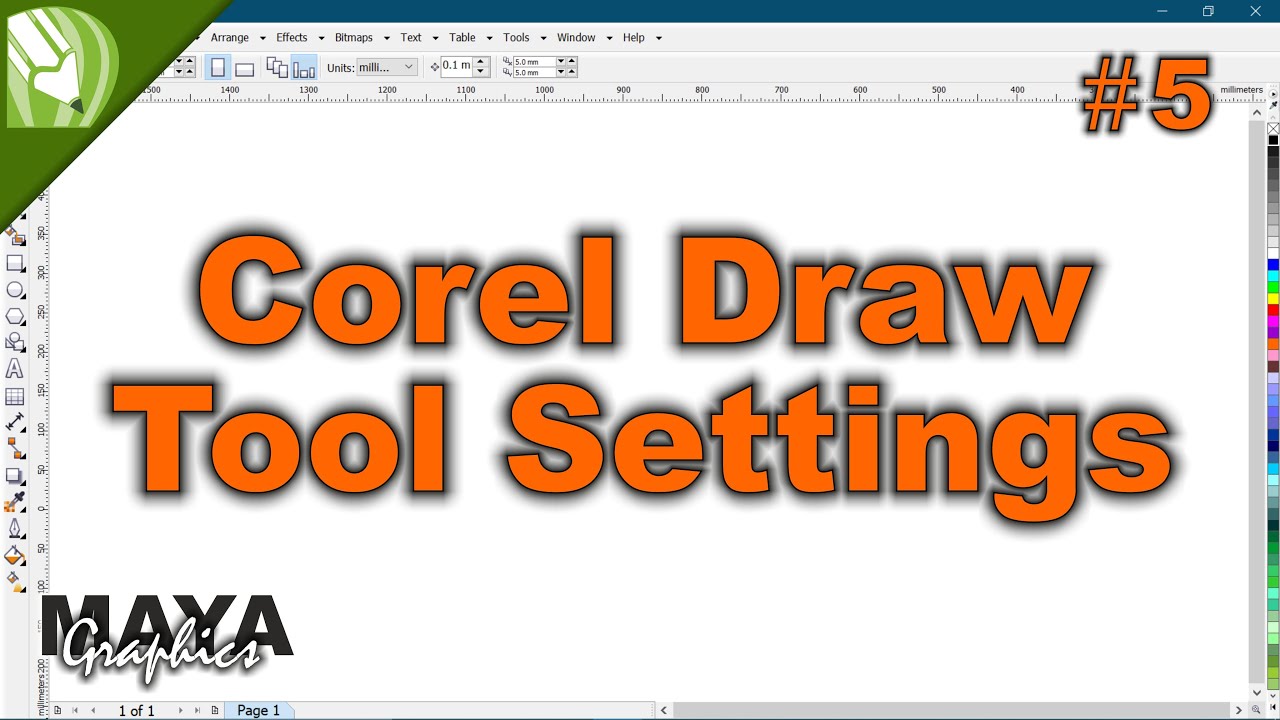 Coreldraw tool setting - 5 - YouTube